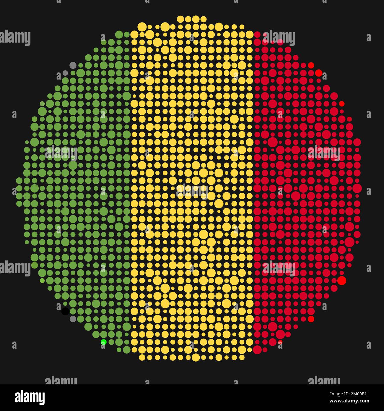 Mali Map Silhouette Pixelated generative pattern illustration Stock ...