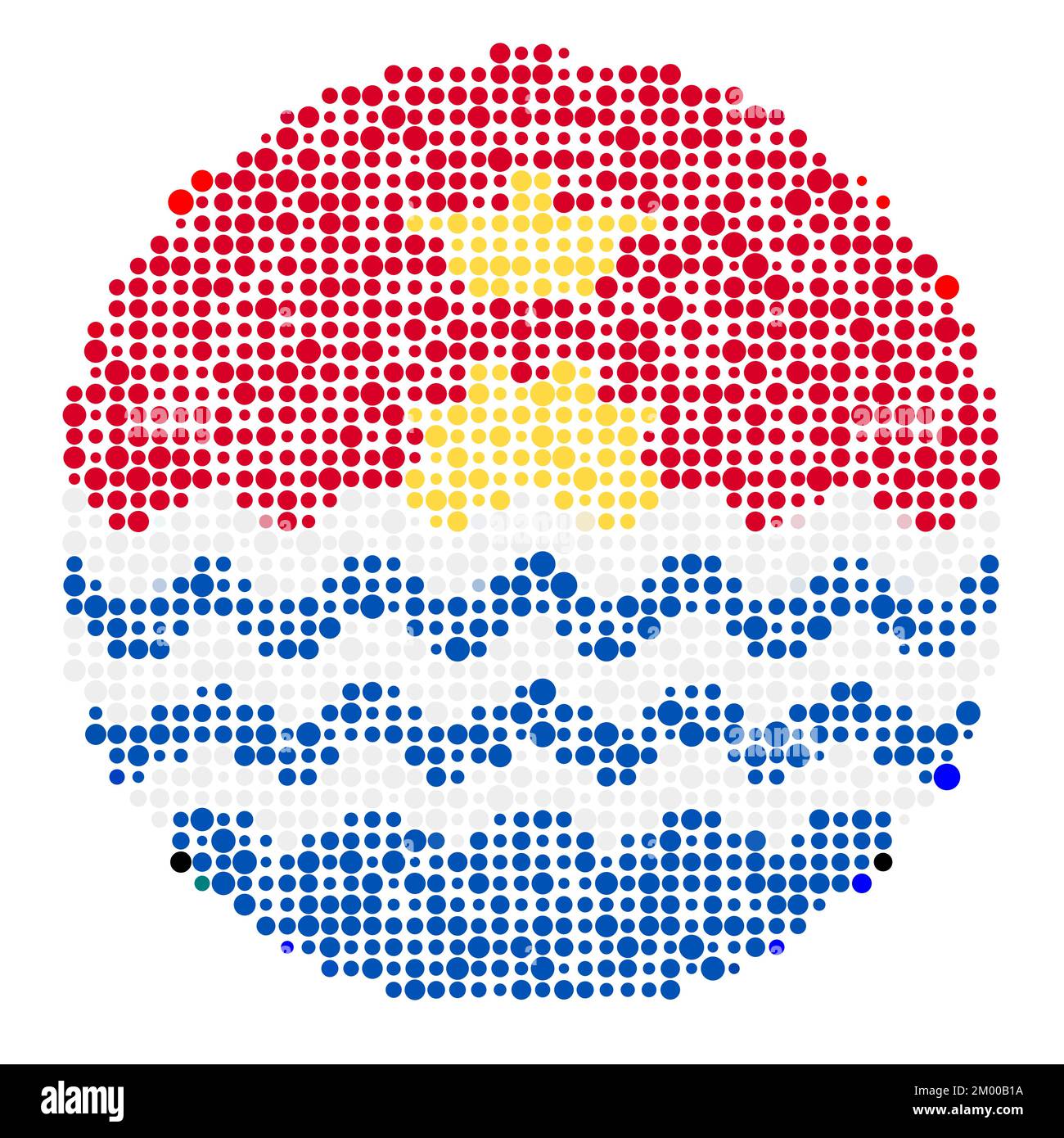 Kiribati Map Silhouette Pixelated generative pattern illustration Stock ...