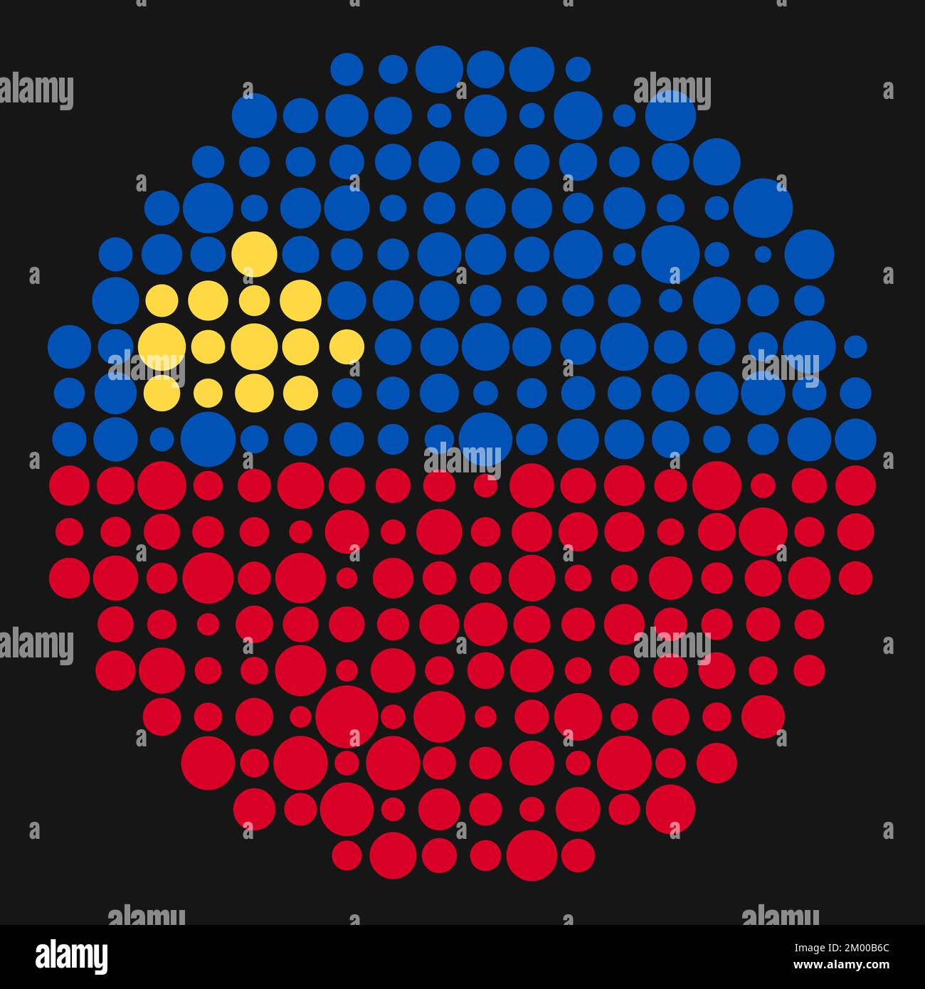 Liechtenstein Map Silhouette Pixelated generative pattern illustration ...