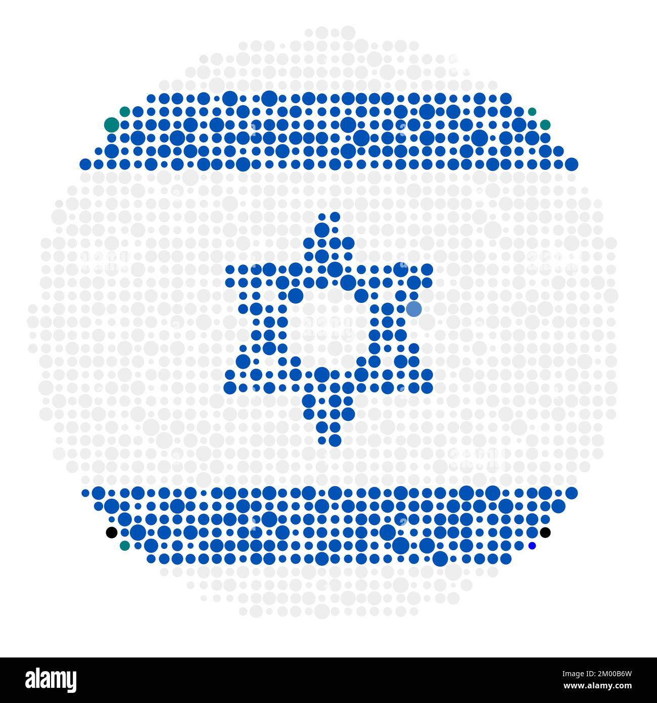 Israel Map Silhouette Pixelated generative pattern illustration Stock ...