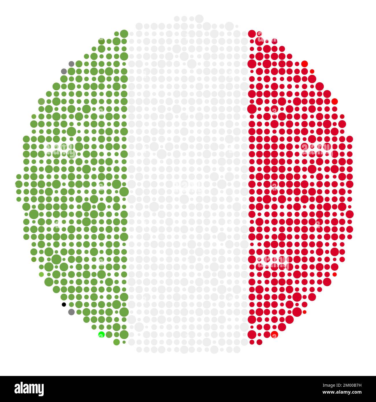 Italy Map Silhouette Pixelated generative pattern illustration Stock ...