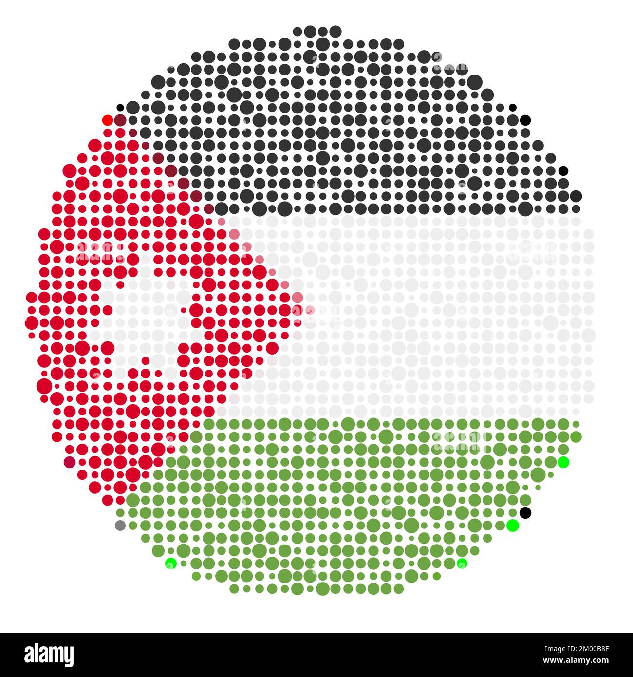 Jordan Map Silhouette Pixelated generative pattern illustration Stock ...
