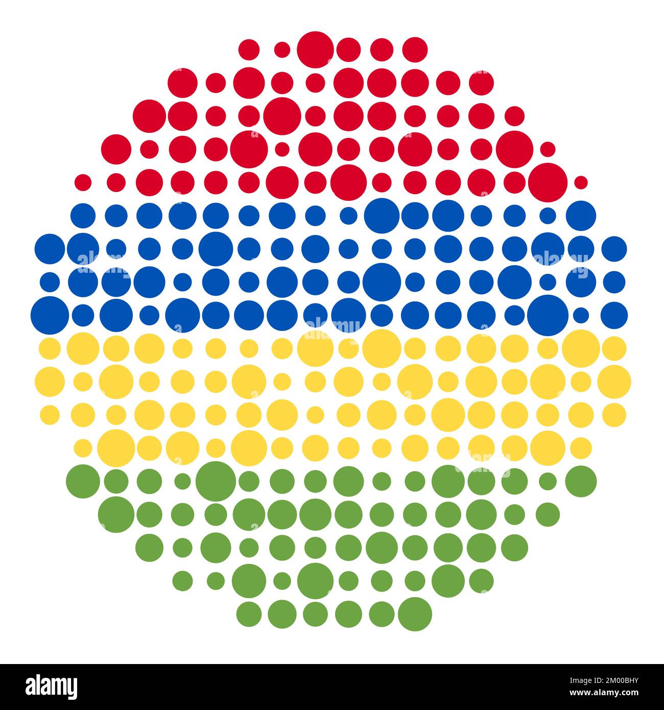 Mauritius Map Silhouette Pixelated generative pattern illustration ...