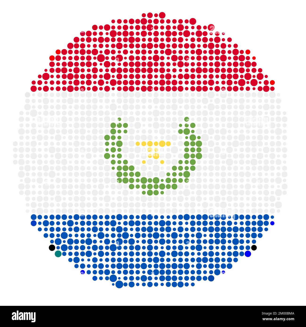 Paraguay Map Silhouette Pixelated generative pattern illustration Stock ...