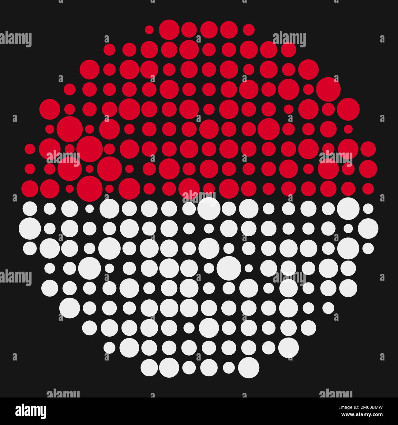 Monaco Map Silhouette Pixelated generative pattern illustration Stock ...