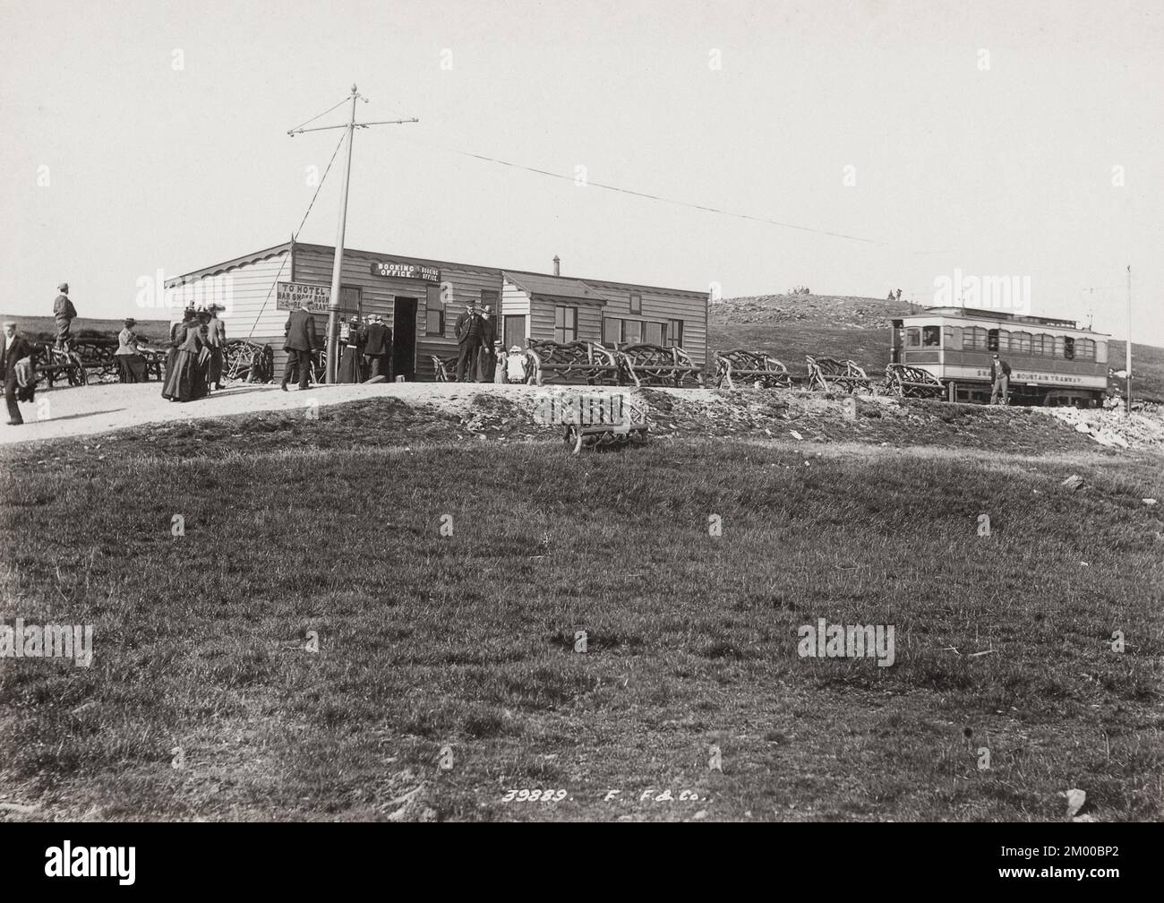 Vintage photograph - 1897 - The Summit of Snaefell, Isle of Man Stock ...