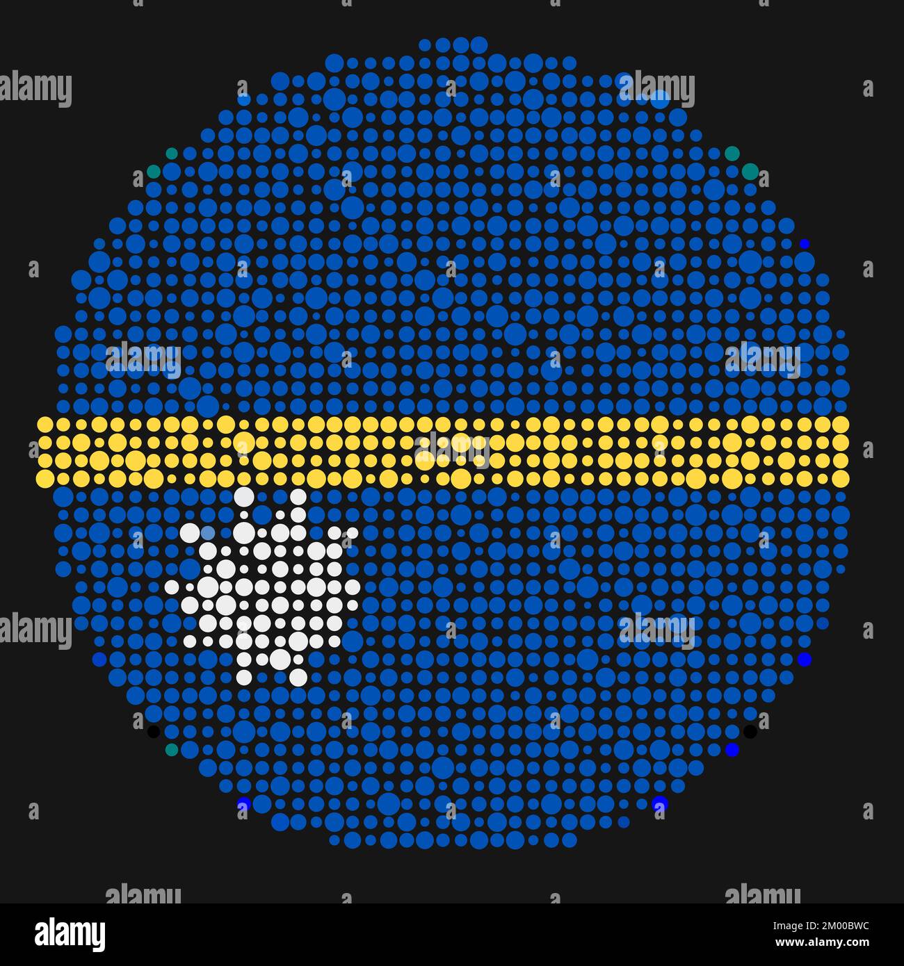 Nauru Map Silhouette Pixelated generative pattern illustration Stock ...