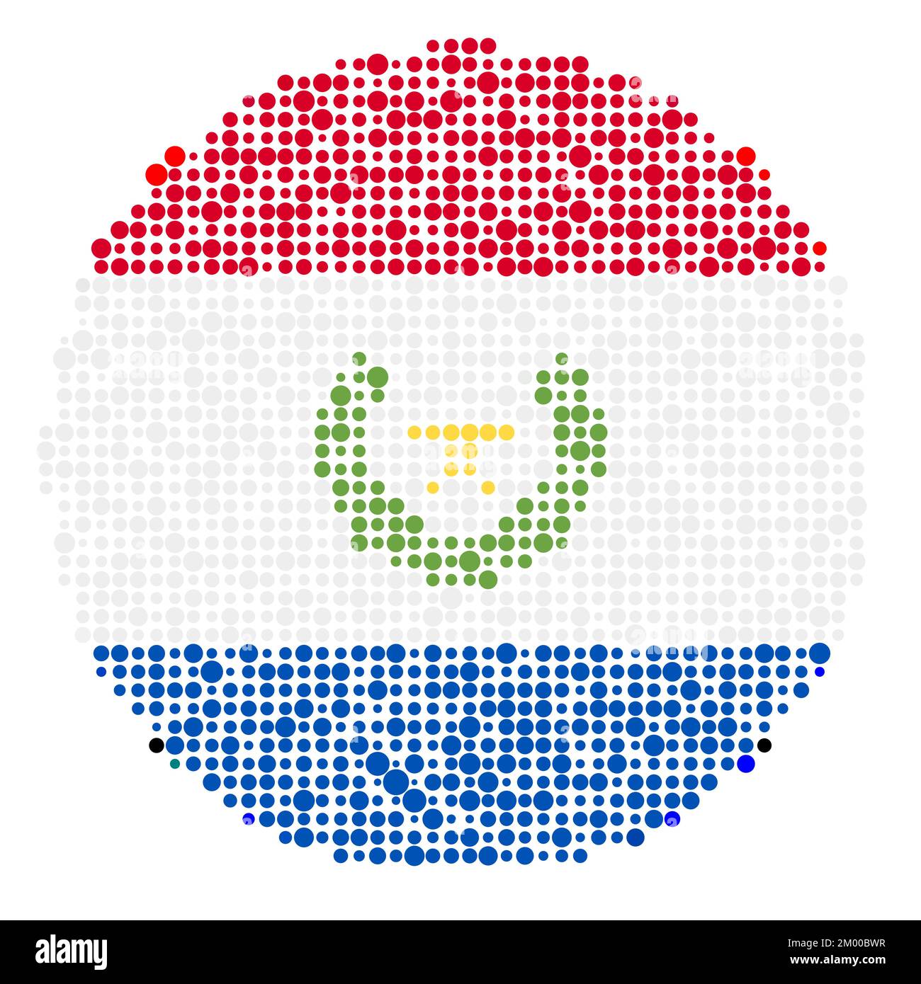 Paraguay Map Silhouette Pixelated generative pattern illustration Stock ...