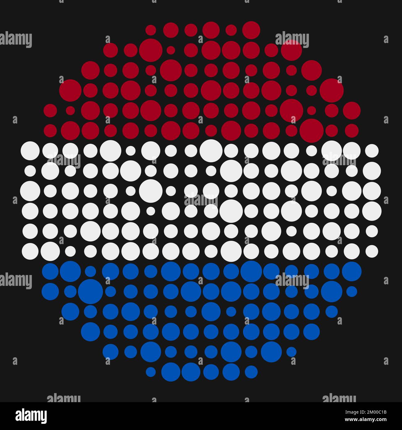 Netherlands Map Silhouette Pixelated generative pattern illustration ...