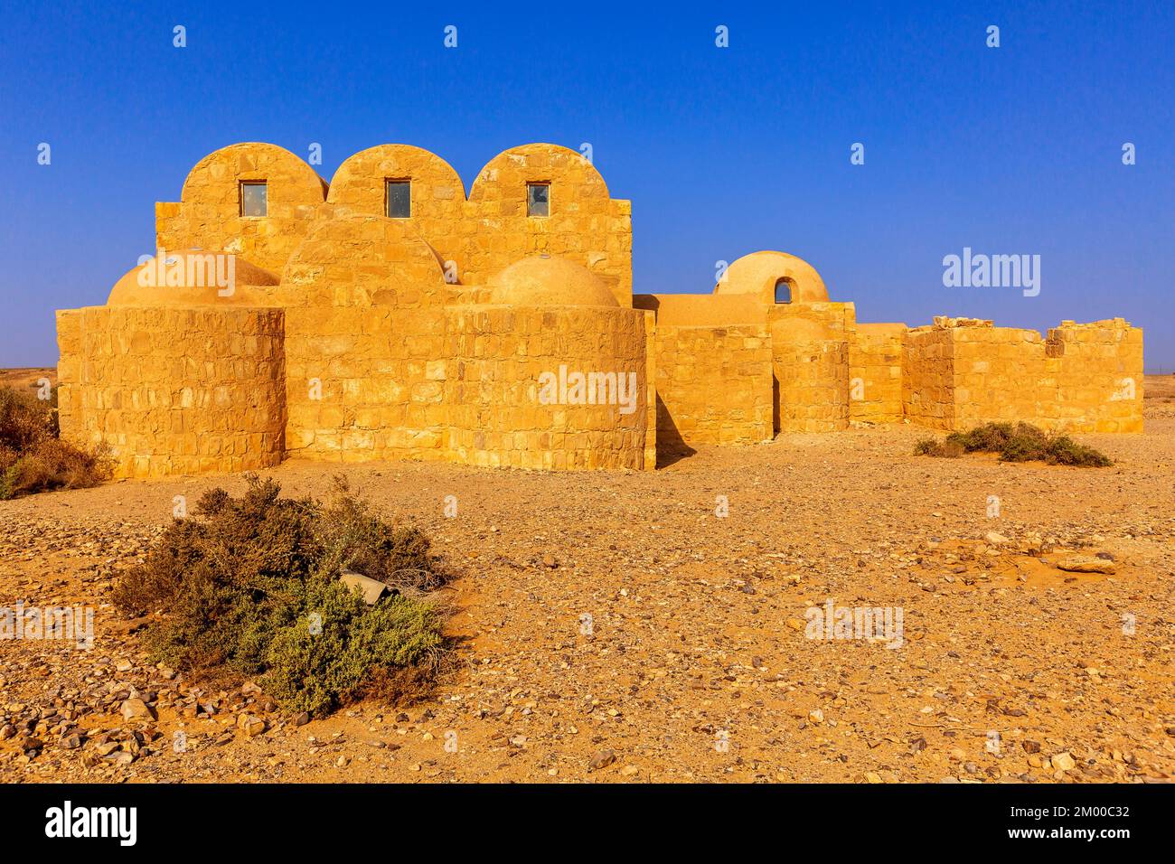 Quseir Amra in Jordan, the best-known among the desert castles. UNESCO ...