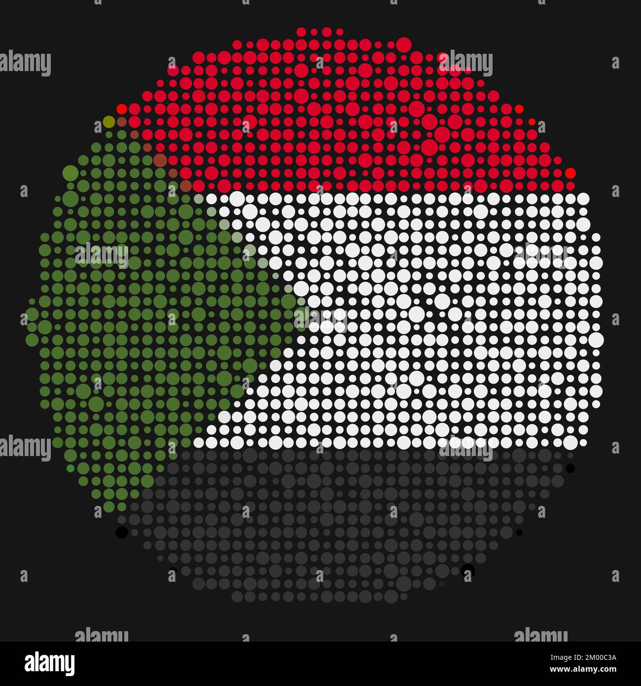 Sudan Map Silhouette Pixelated generative pattern illustration Stock ...