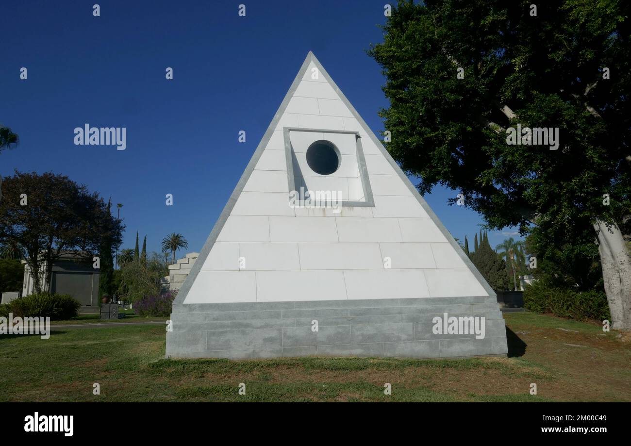 Los Angeles, California, USA 18th October 2022 A Pyramid Mausoleum at ...