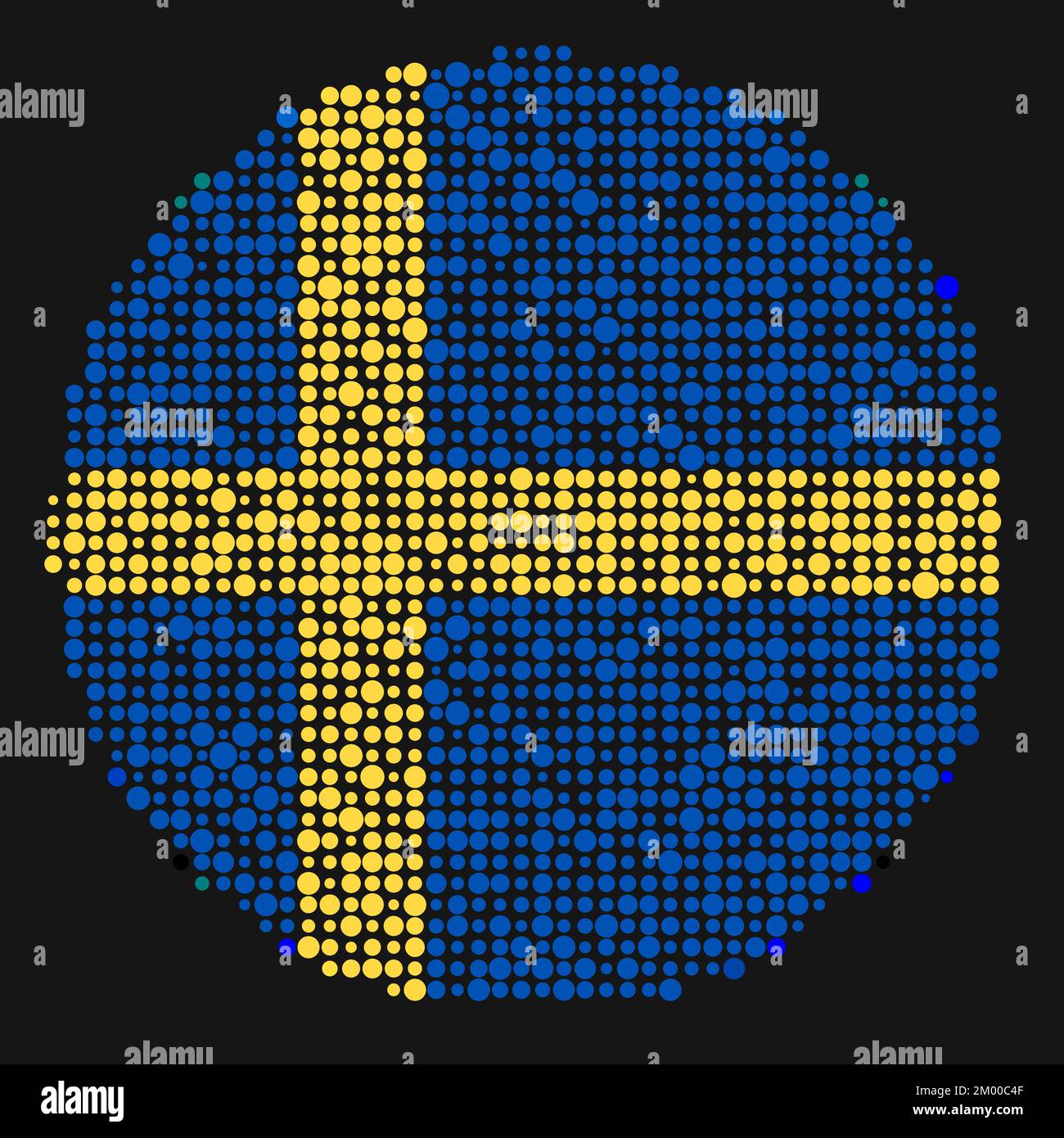 Sweden Map Silhouette Pixelated generative pattern illustration Stock ...