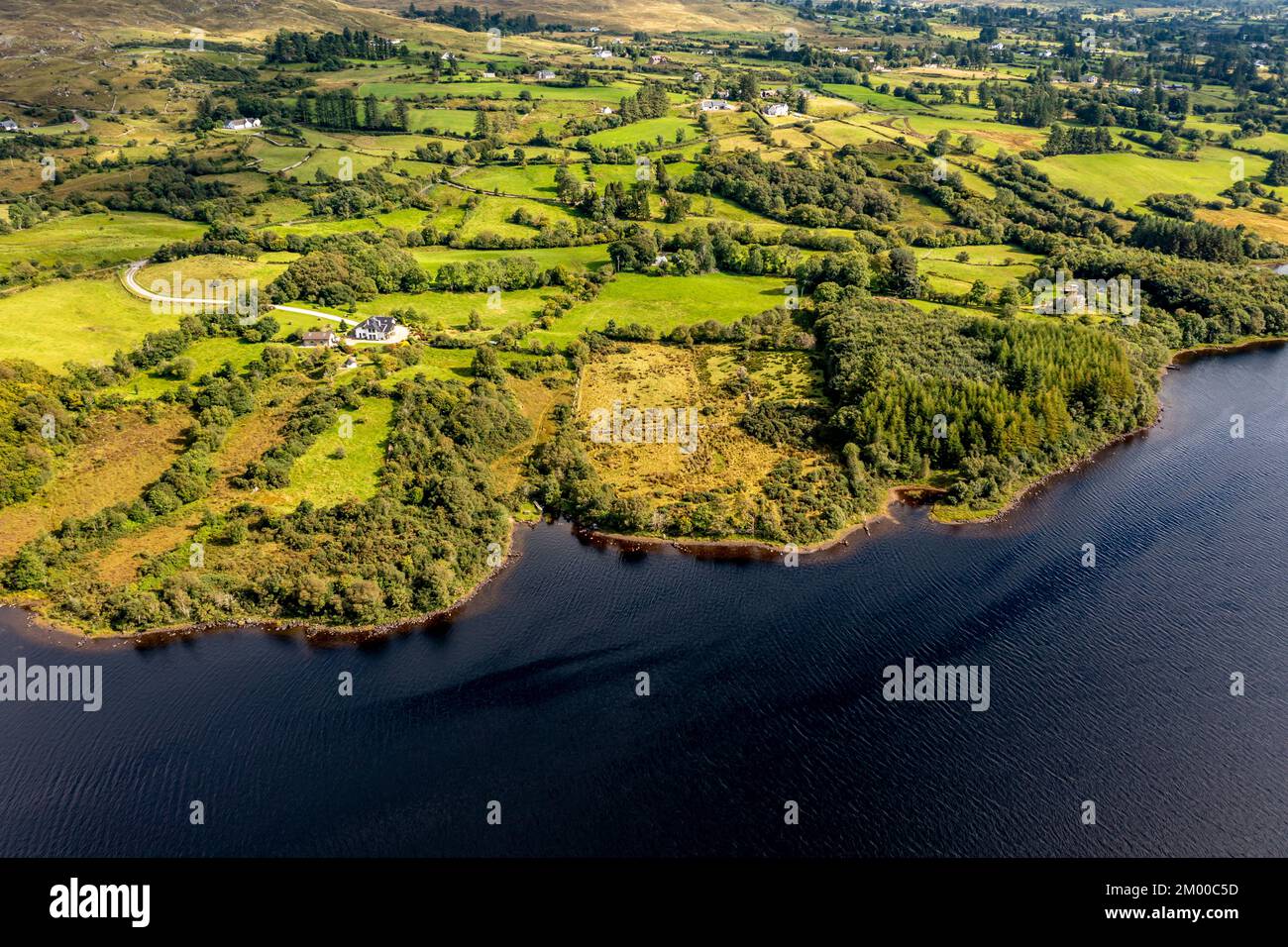Aerial view of The Lake Eske in Donegal, Ireland Stock Photo - Alamy