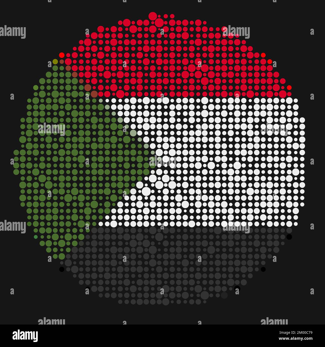 Sudan Map Silhouette Pixelated generative pattern illustration Stock ...