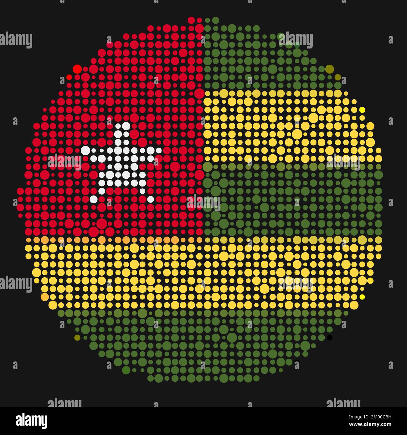 Togo Map Silhouette Pixelated generative pattern illustration Stock ...