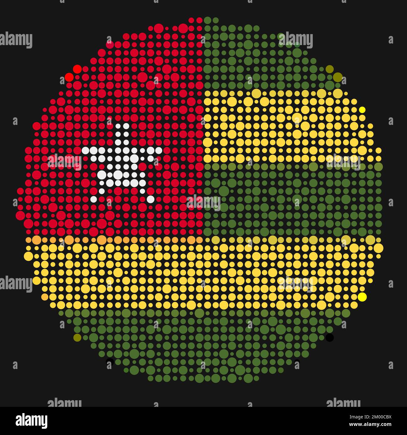 Togo Map Silhouette Pixelated generative pattern illustration Stock ...