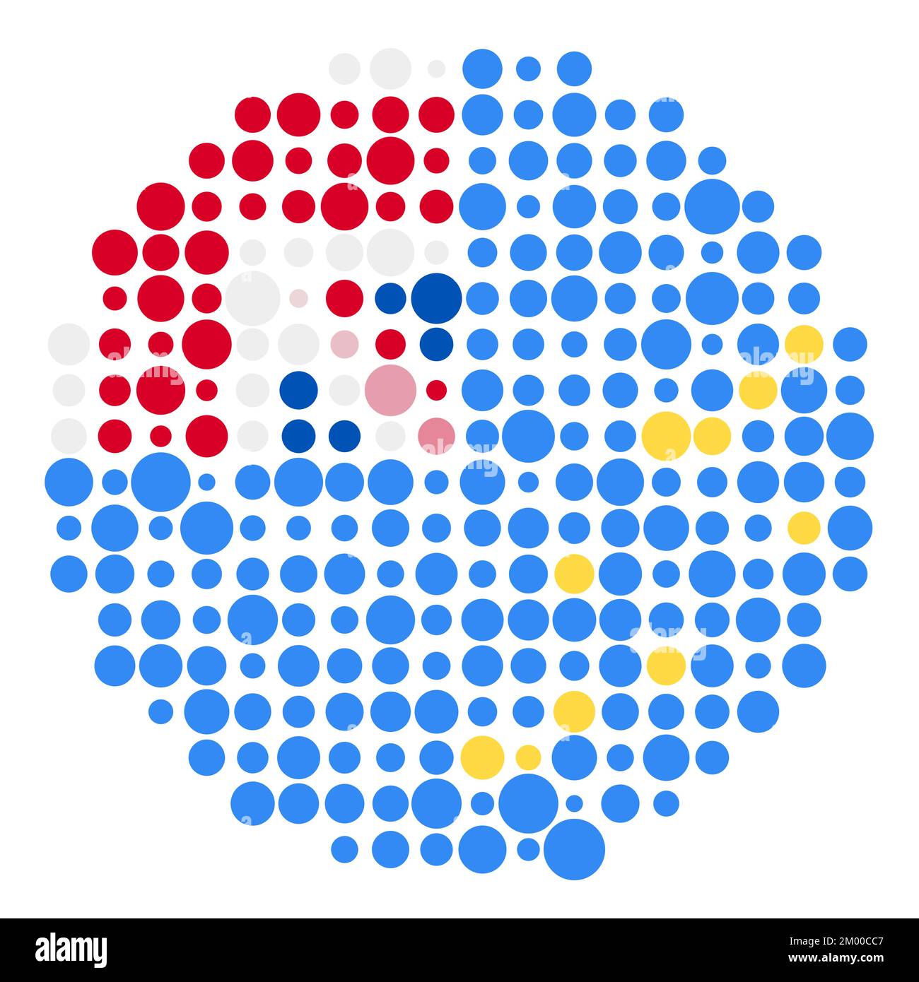 Tuvalu Map Silhouette Pixelated generative pattern illustration Stock ...