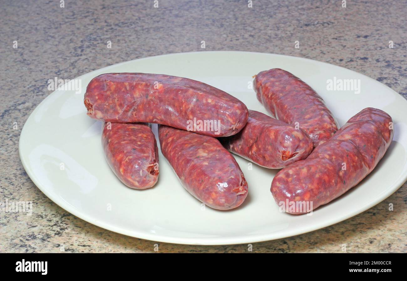 Plate of sausages hi-res stock photography and images - Alamy