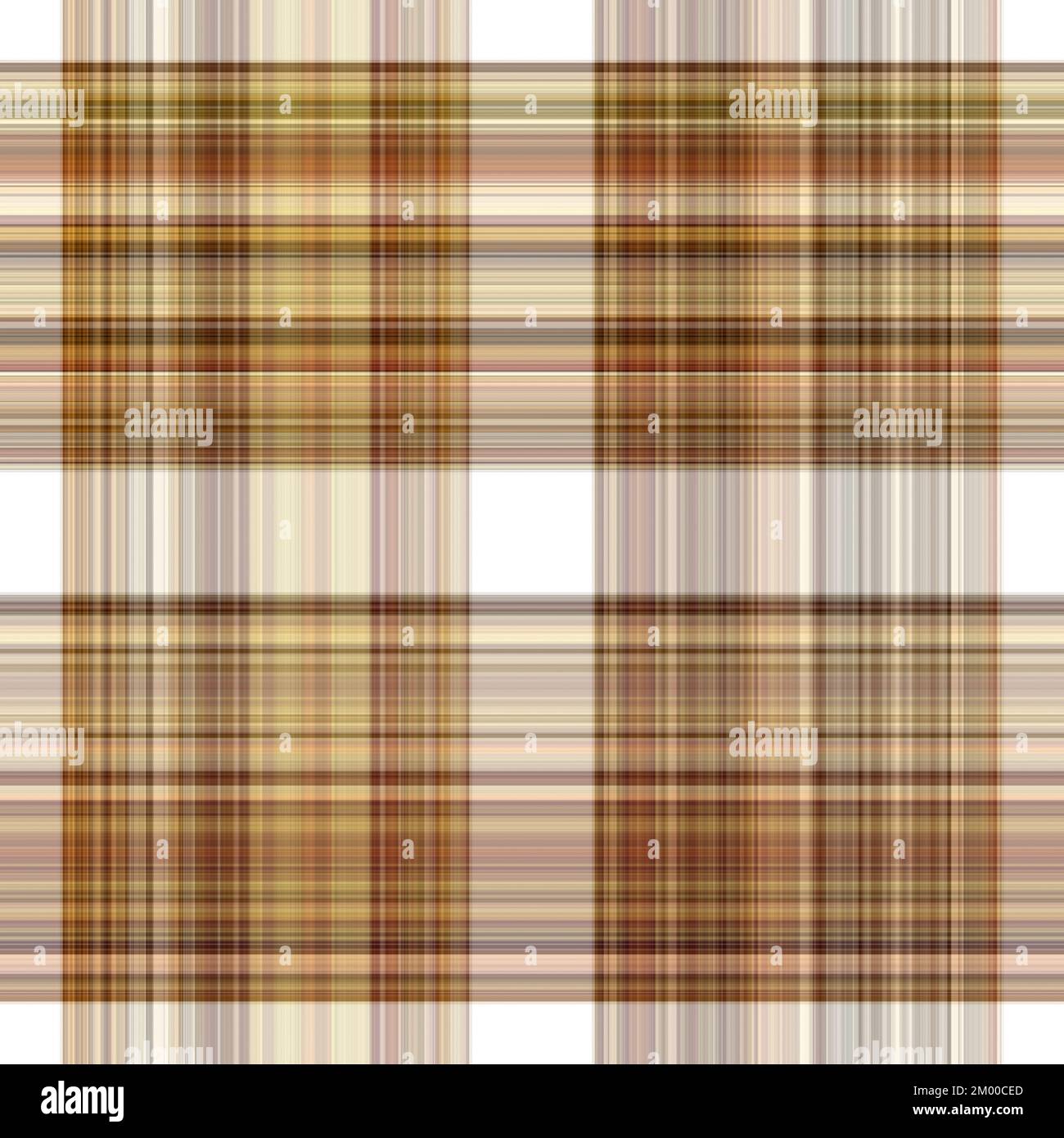 Woodland white tartan seamless pattern textile. Tonal autumnal forest plaid with organic texture ...