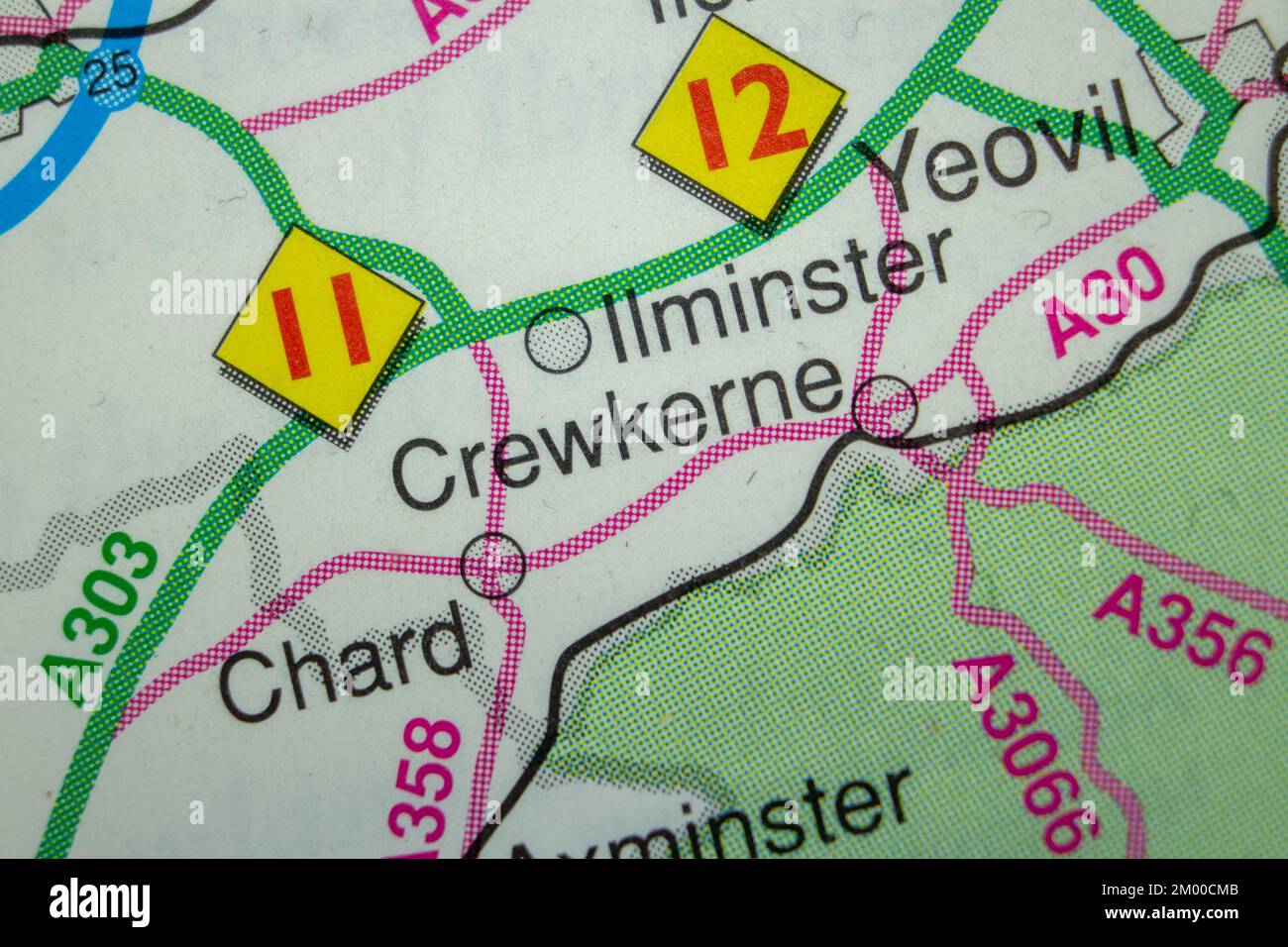Map of crewkerne hi-res stock photography and images - Alamy