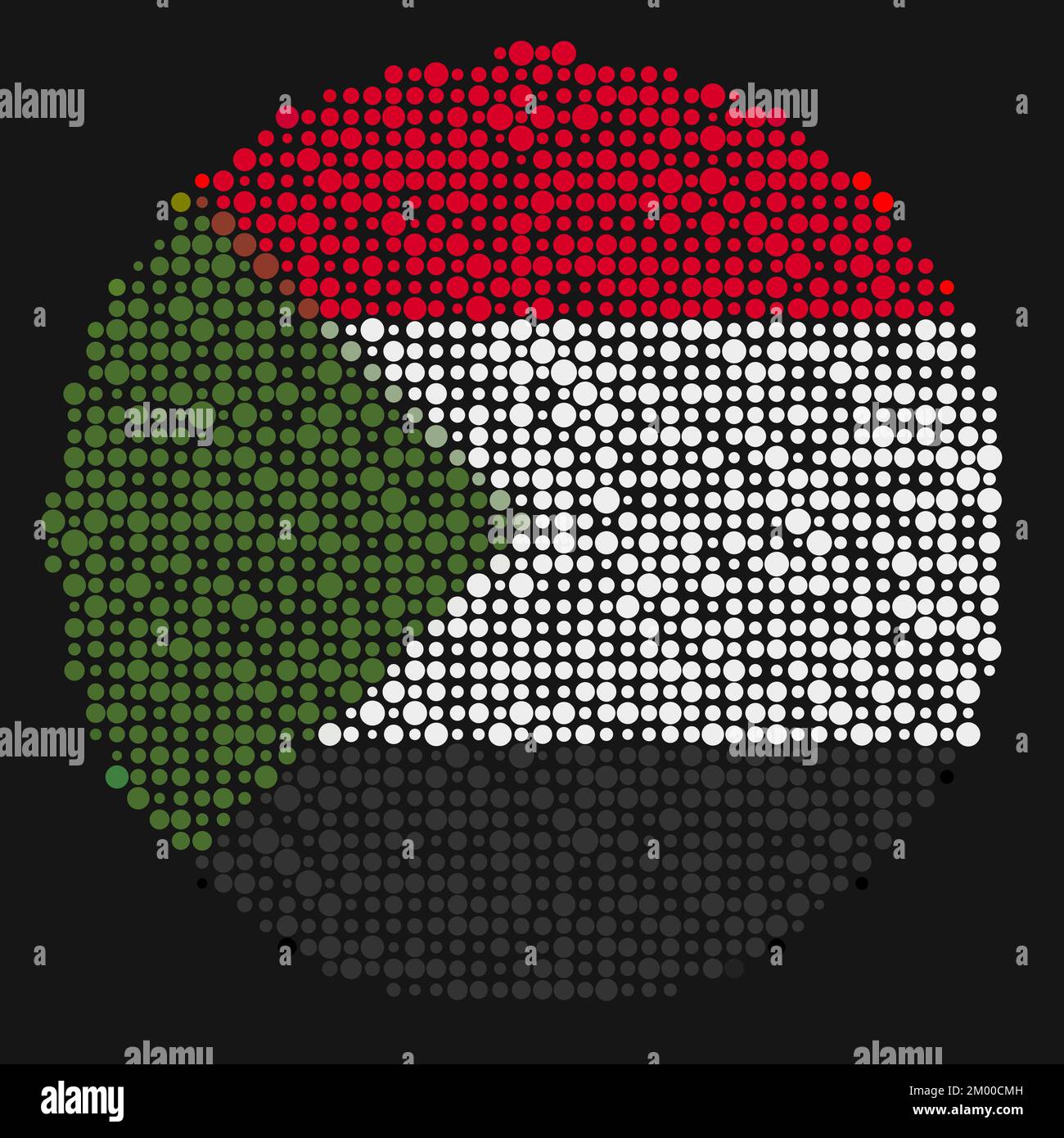 Sudan Map Silhouette Pixelated generative pattern illustration Stock ...
