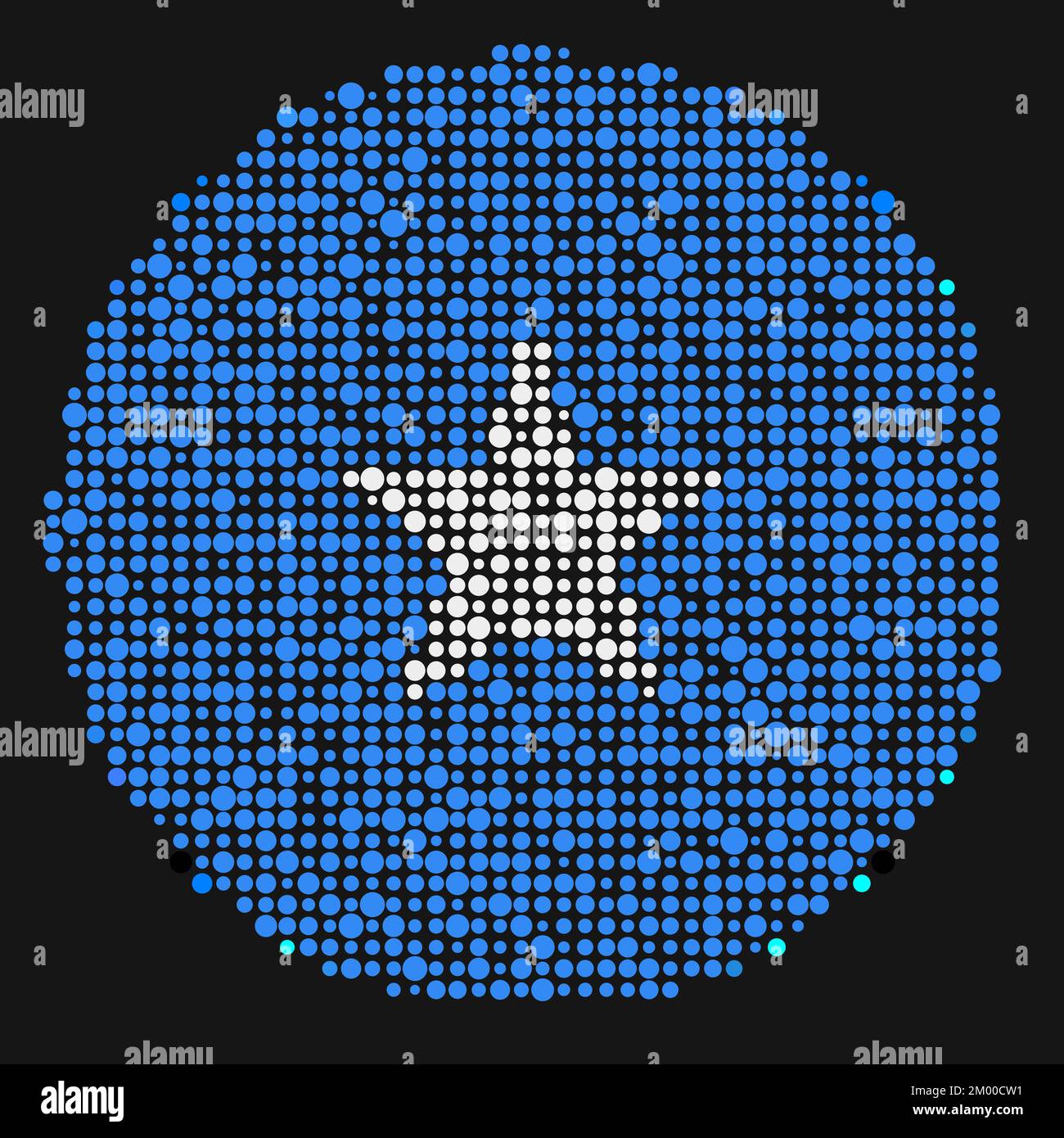 Somalia Map Silhouette Pixelated generative pattern illustration Stock ...