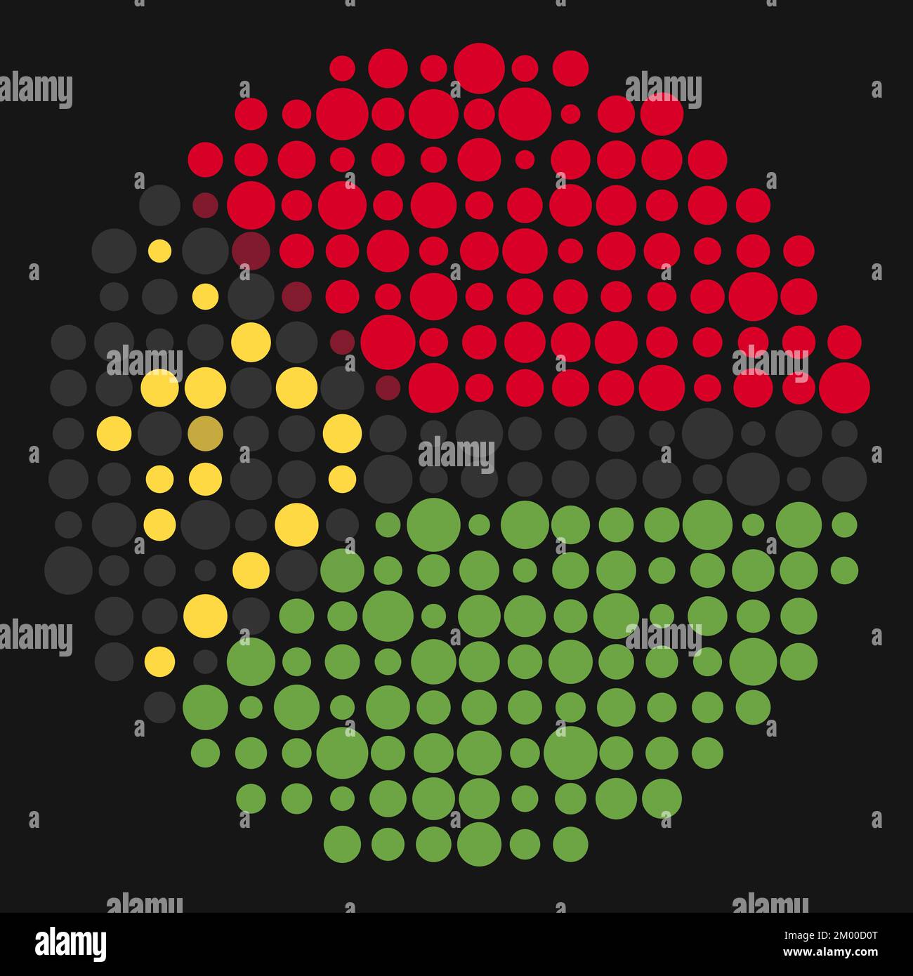 Vanuatu Map Silhouette Pixelated generative pattern illustration Stock ...