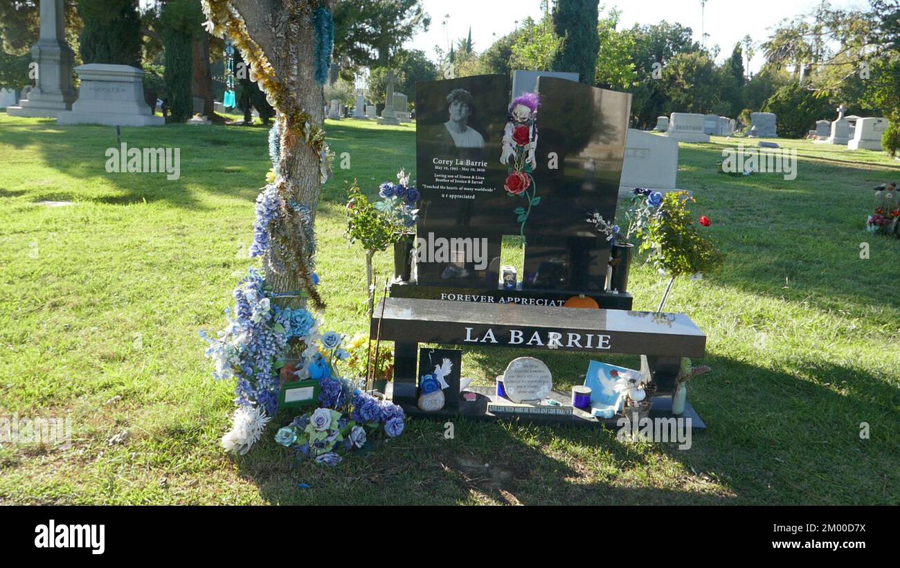 Los Angeles, California, USA 18th October 2022 Corey La Barrie's Grave ...