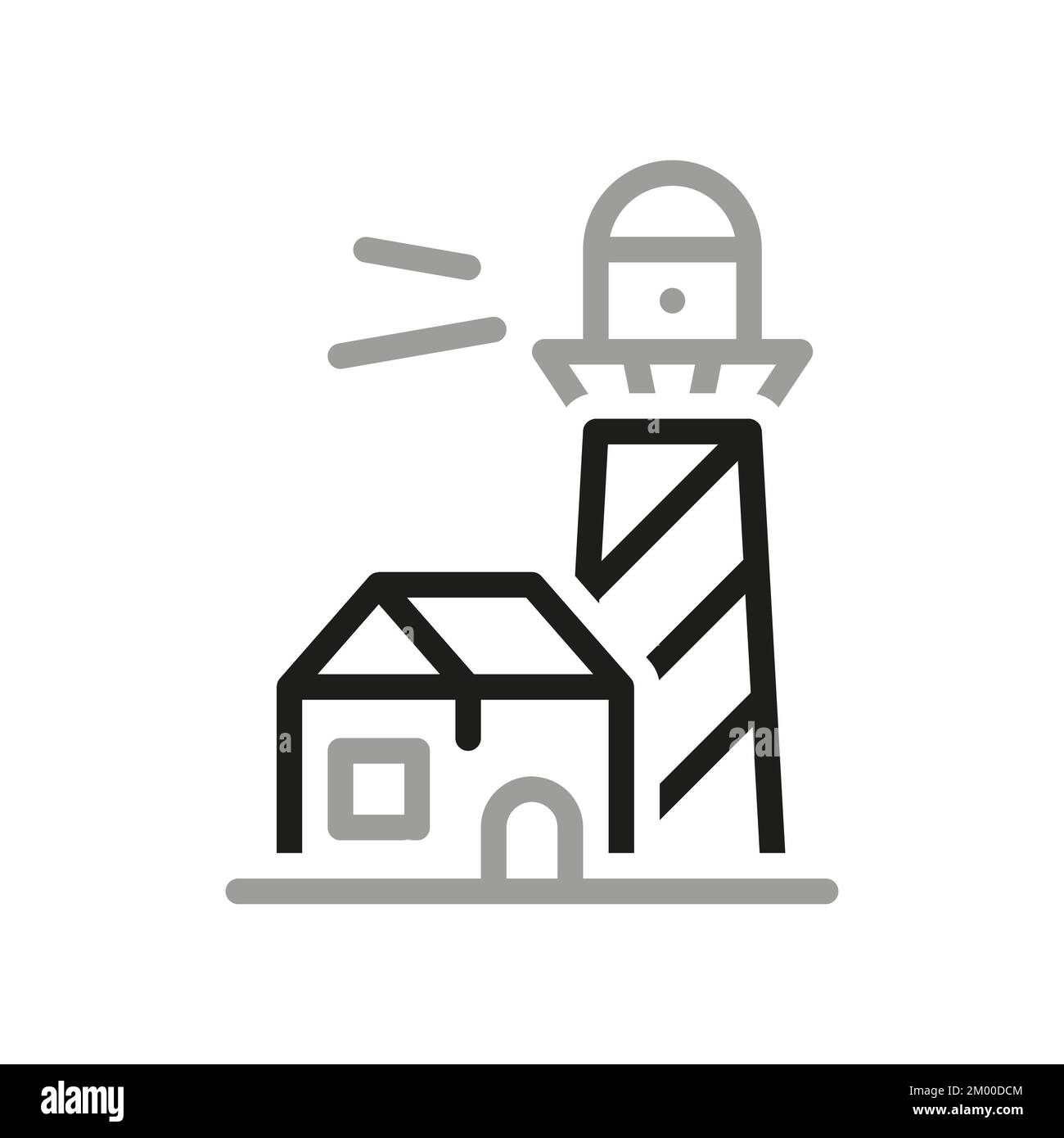 Lighthouse, icon. Marine lighthouses, linear icon. Line with editable ...