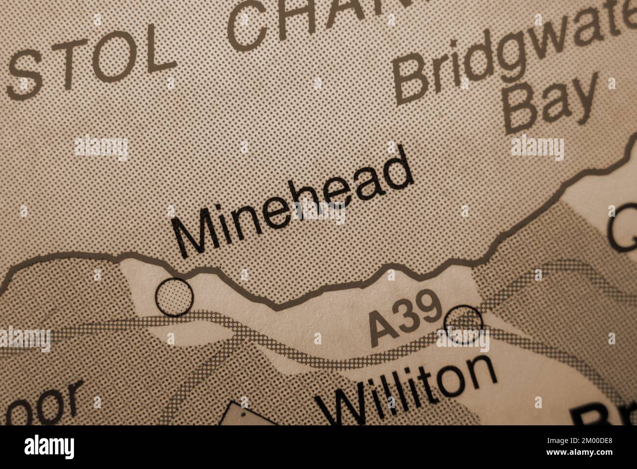The minehead marker map hi-res stock photography and images - Alamy