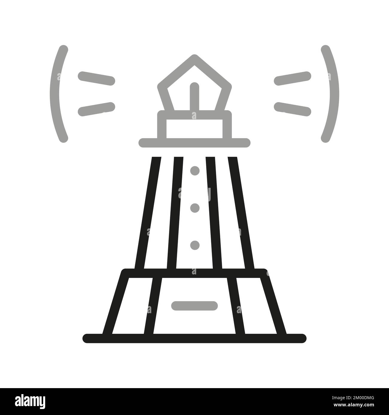 Lighthouse, icon. Marine lighthouses, linear icon. Line with editable ...