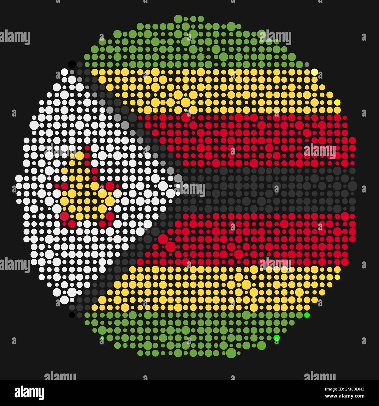 Zimbabwe Map Silhouette Pixelated generative pattern illustration Stock ...