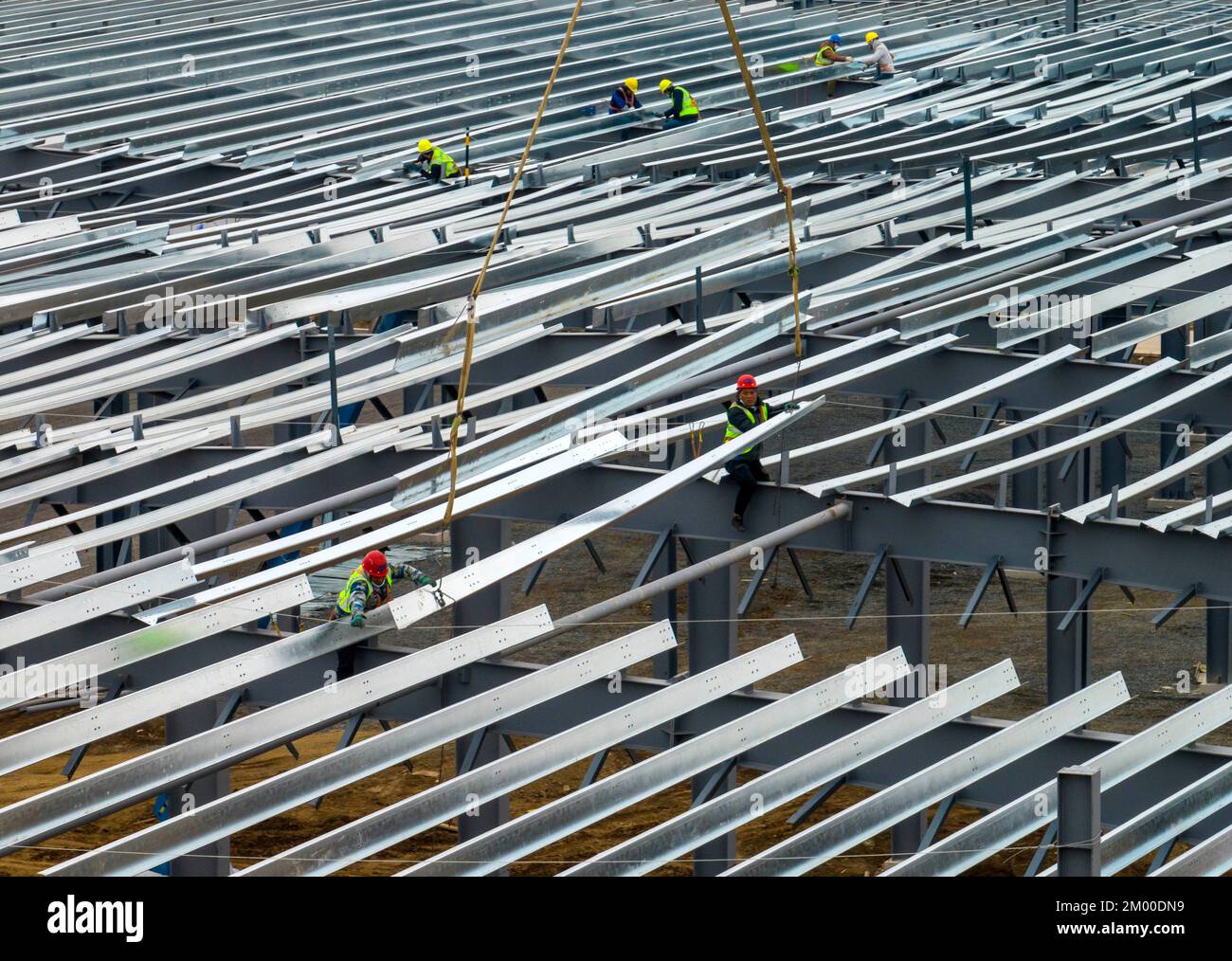 HUAI'AN, CHINA - DECEMBER 3, 2022 - Workers work at the construction ...