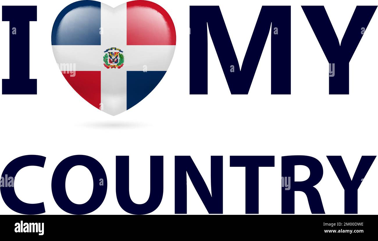 Heart with Dominican flag colors. I Love My Country - Dominican ...