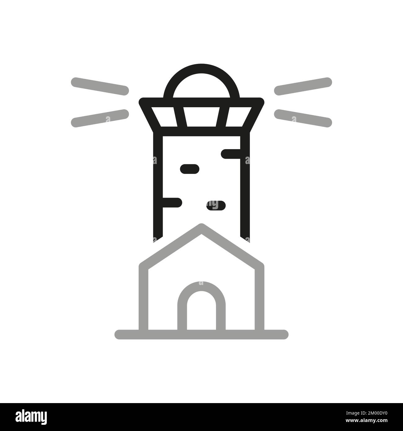 Lighthouse, icon. Marine lighthouses, linear icon. Line with editable ...