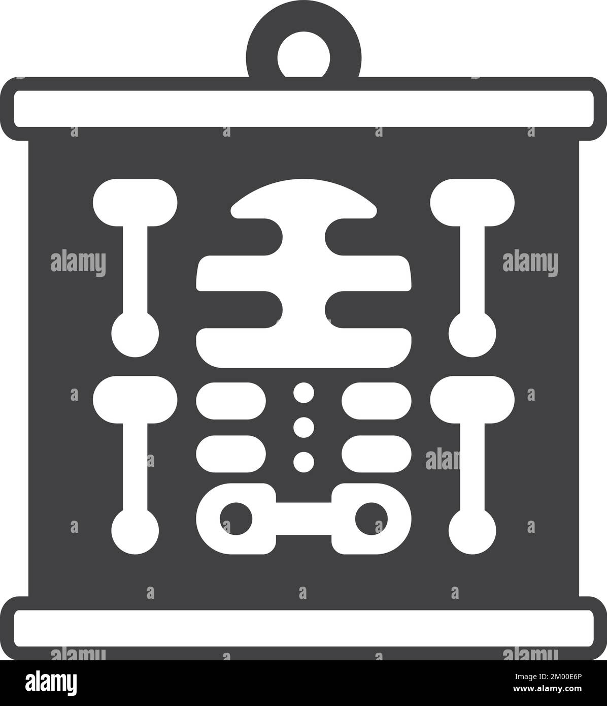 X rays and bones illustration in minimal style isolated on background ...