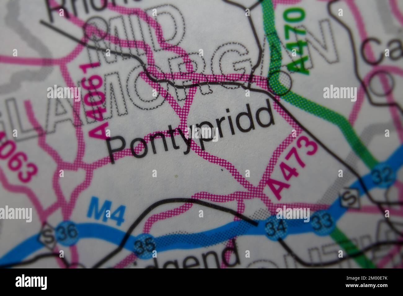 Map of pontypridd hi-res stock photography and images - Alamy