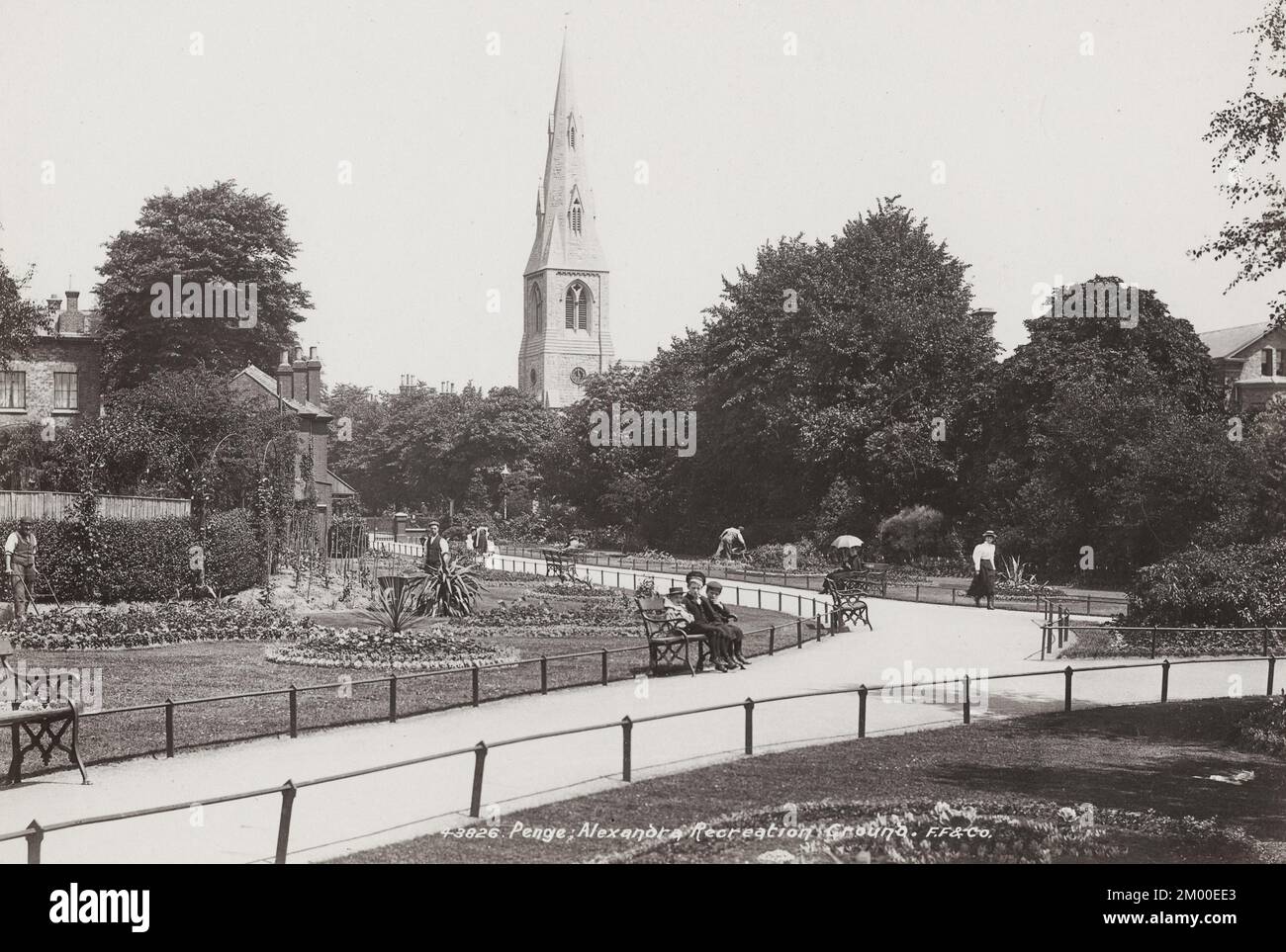 Vintage photograph - 1899 - Alexandra Recreation Ground, Penge, Bromley ...