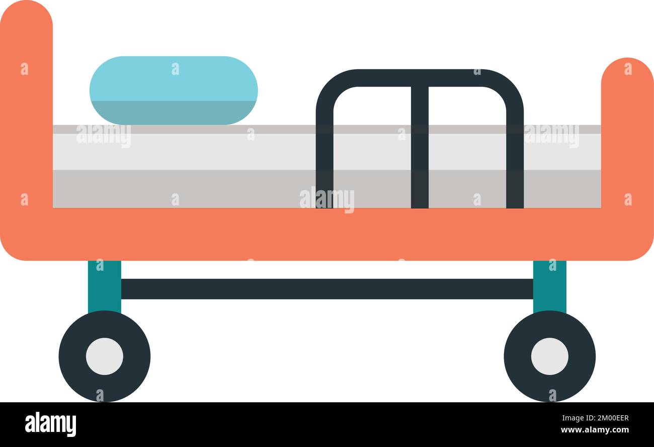 patient bed illustration in minimal style isolated on background Stock ...