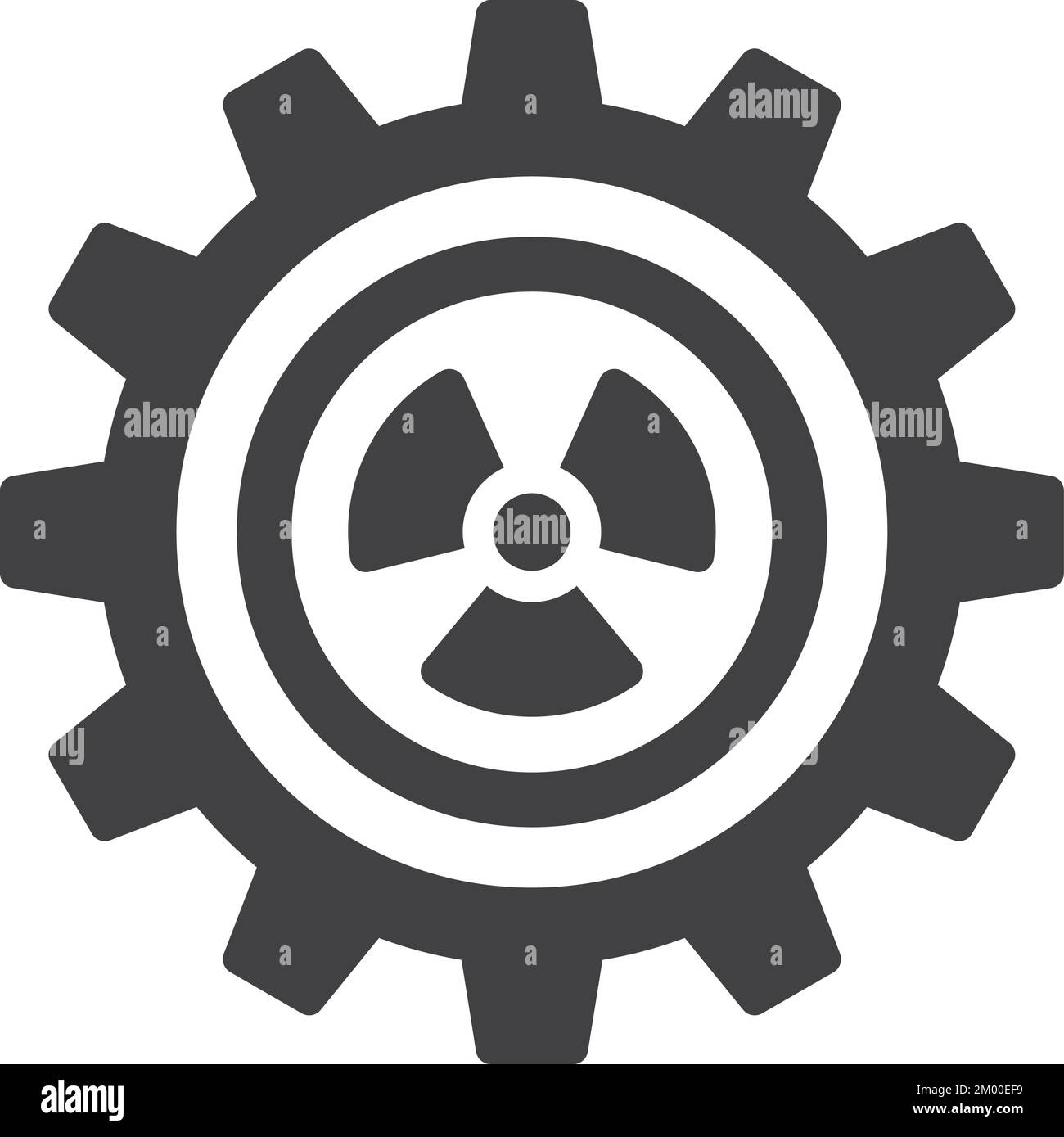 radioactive symbol illustration in minimal style isolated on background ...