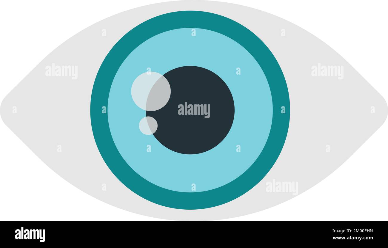 eyeball illustration in minimal style isolated on background Stock ...