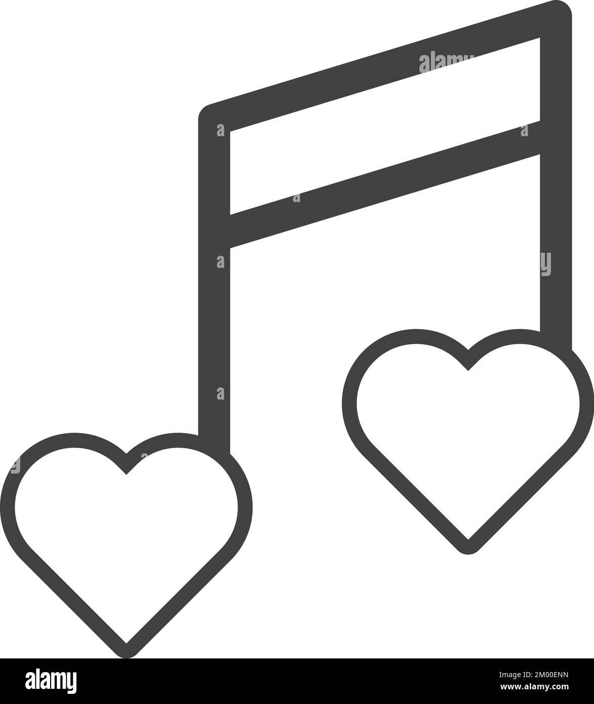 Heart shape musical notes pattern hi-res stock photography and images ...