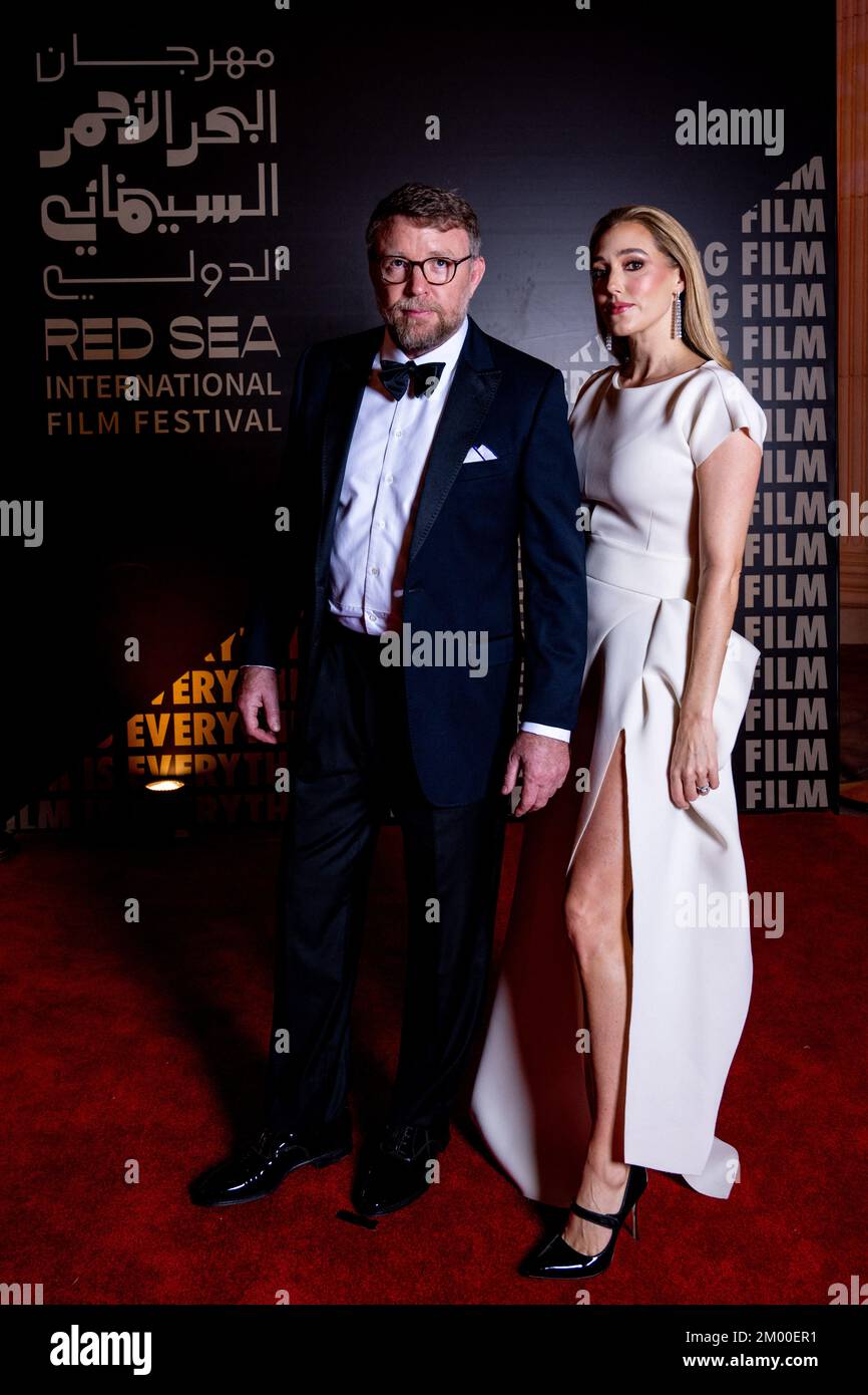 British director Guy Ritchie and wife Jacqui Ainsley walk the red ...