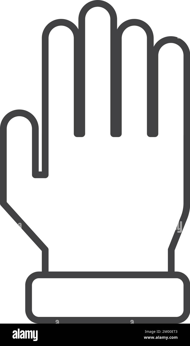 doctor gloves illustration in minimal style isolated on background ...