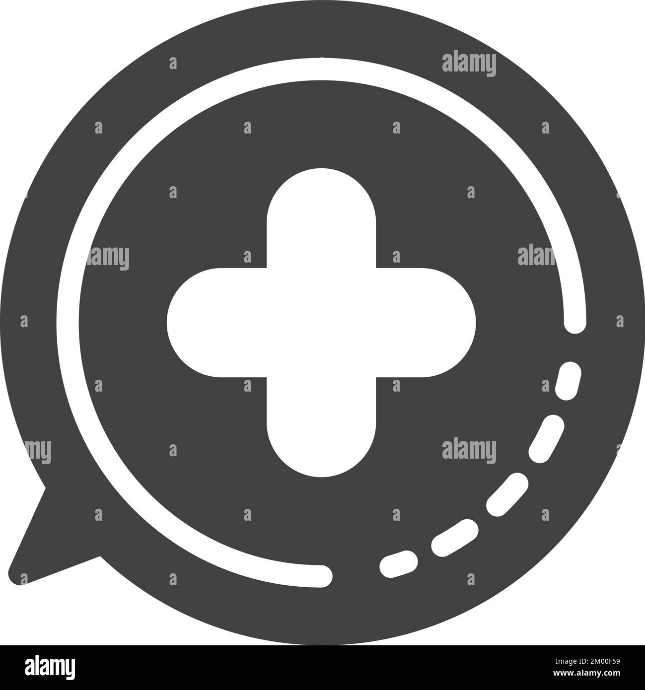 plus sign for hospital illustration in minimal style isolated on ...