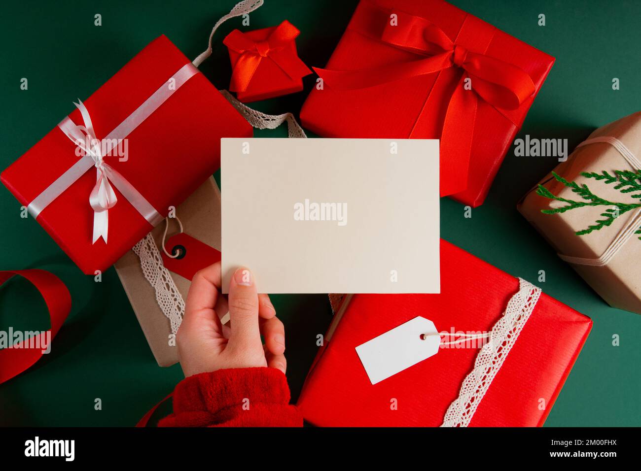 Still life of wrapped christmas present hi-res stock photography and ...