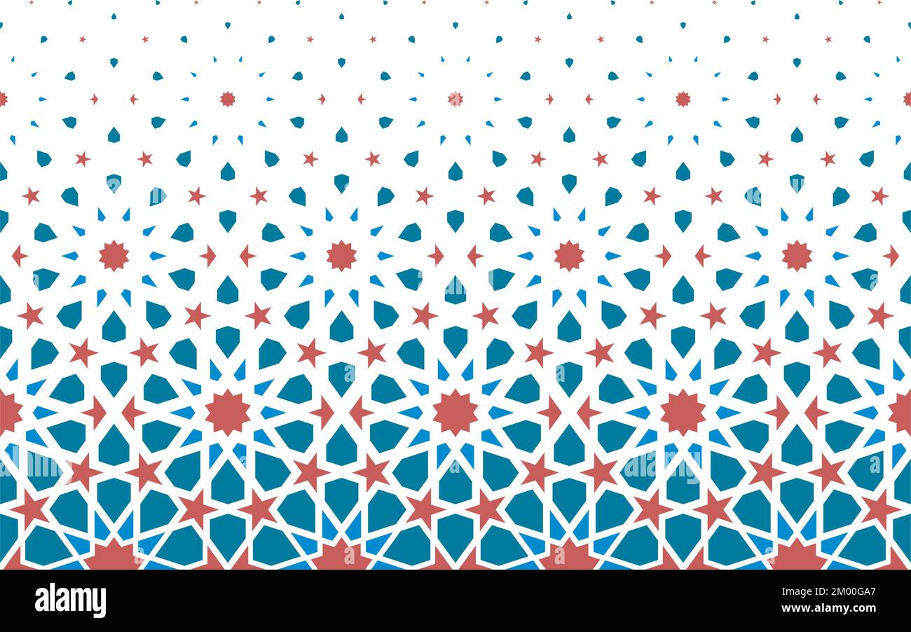 Geometric pattern of color figures on a white background.Arabic ...