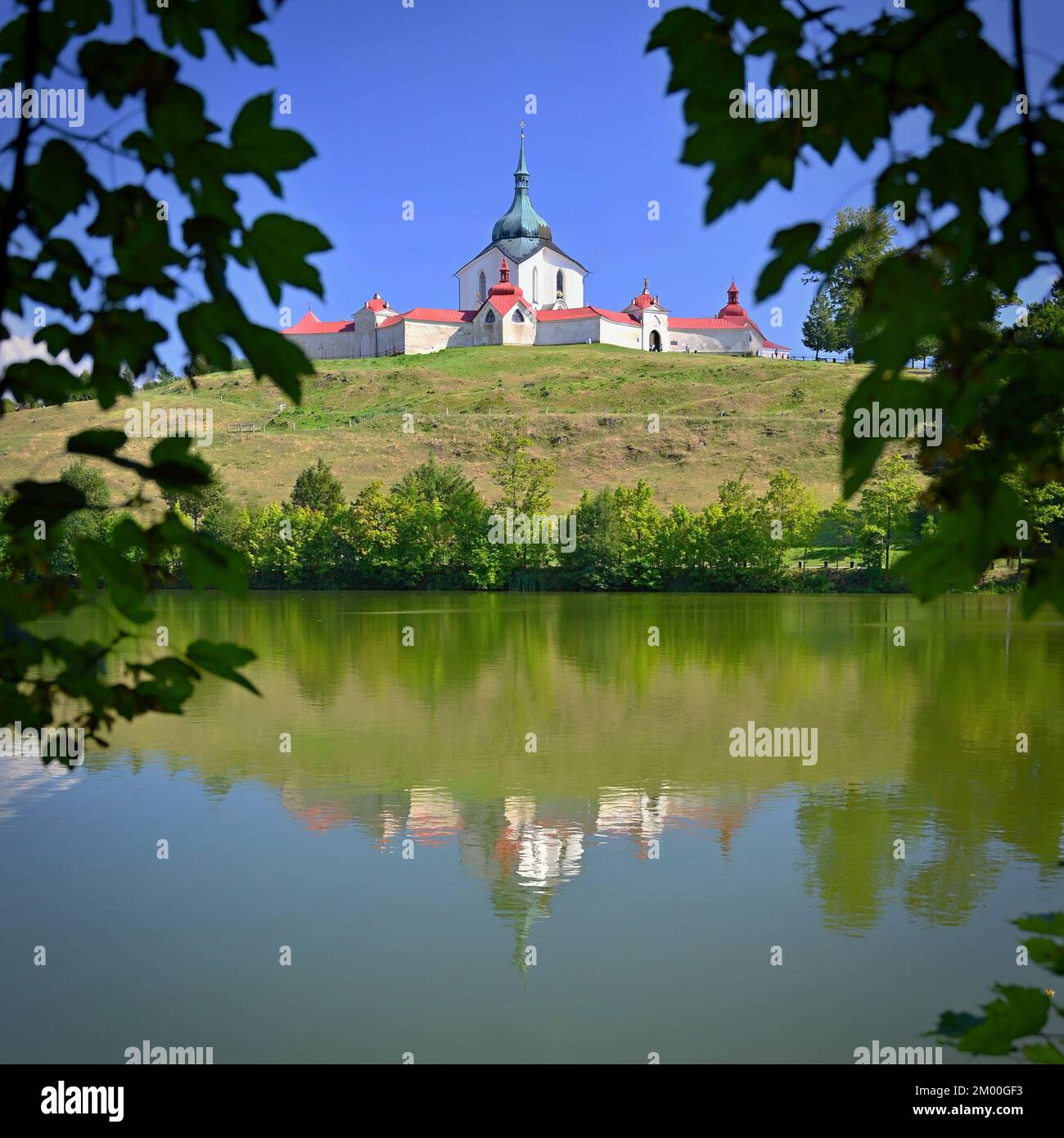 Pilgrimage Church of St. Jan Nepomucky on Zelena hora. Czech Republic ...