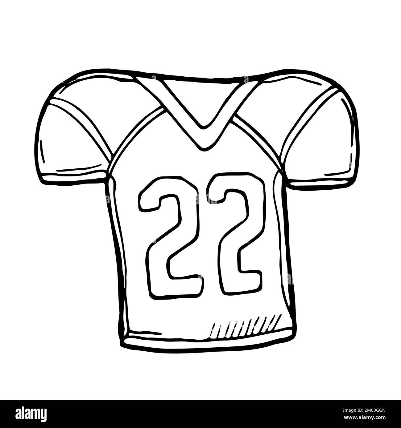 Doodle Football and rugby equipments. Isolated vector Stock Vector ...